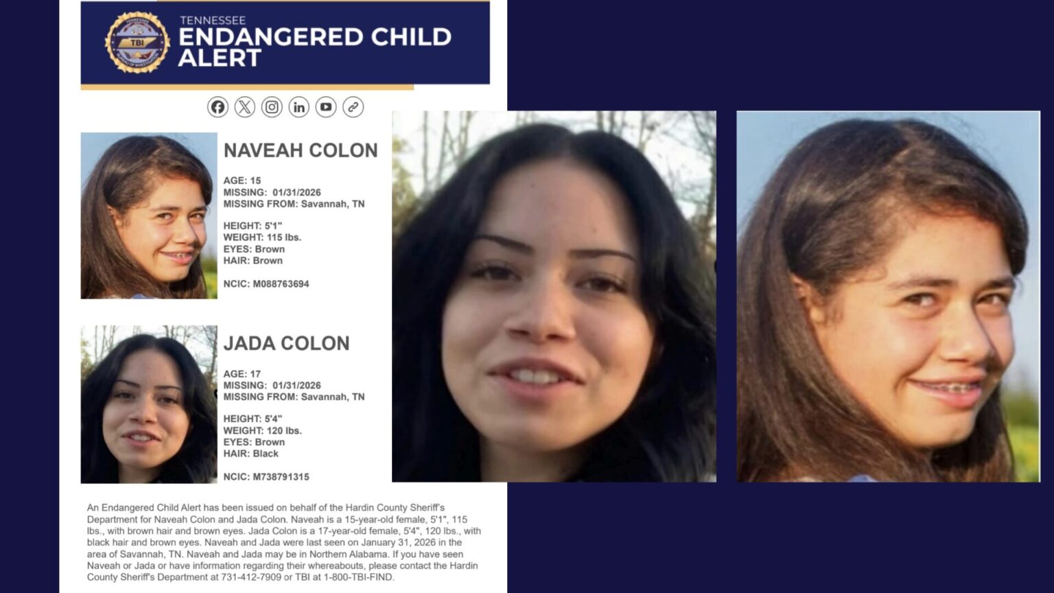 Update: Missing Girls located in Pennsylvania - WEIS | Local & Area ...