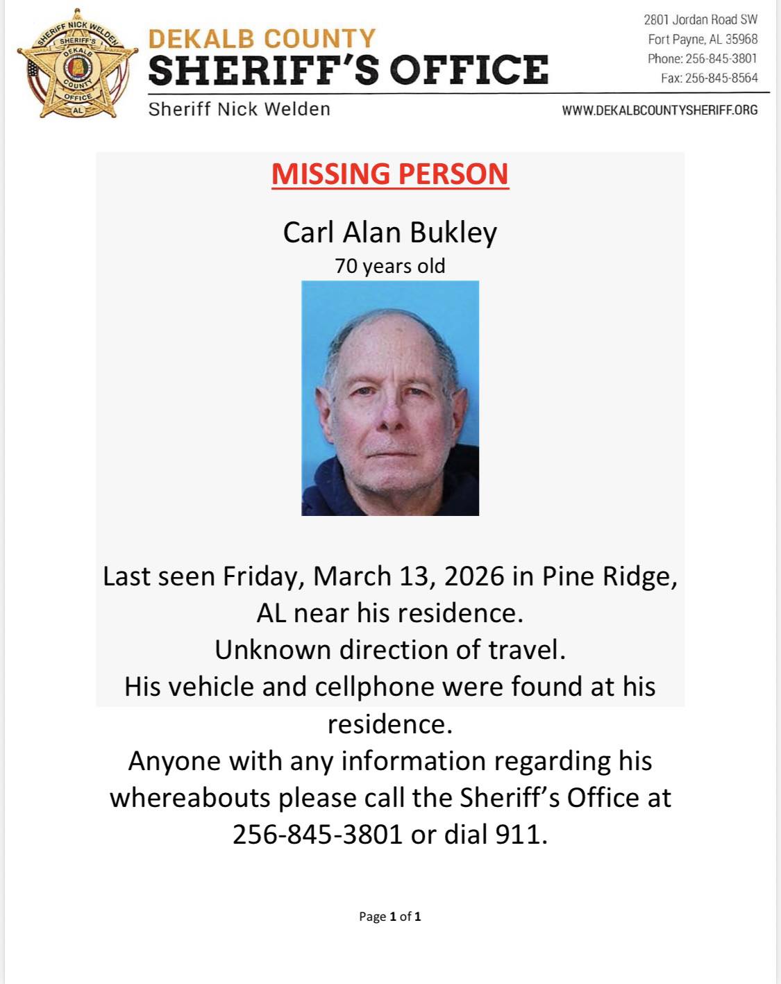 DeKalb County Authorities Seek Public’s Help in Locating Missing Man ...